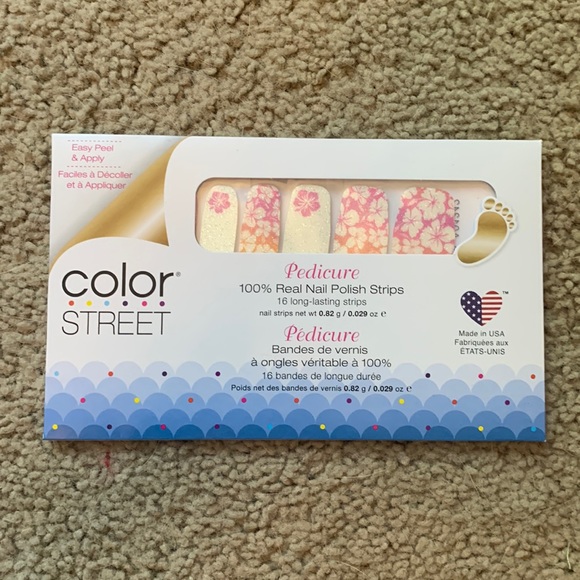 Color Street | Makeup | Color Street Hibiscus Kiss Pedicure Nail Strips ...